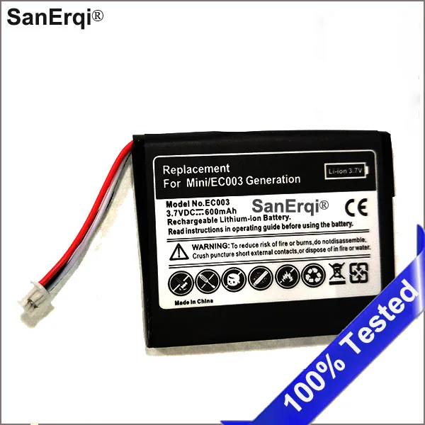 600mah Battery For Ipod Mini Ec003 Ec007 4gb 1st 2nd Gen Accumulator Batterie Akku Aku Accu ...