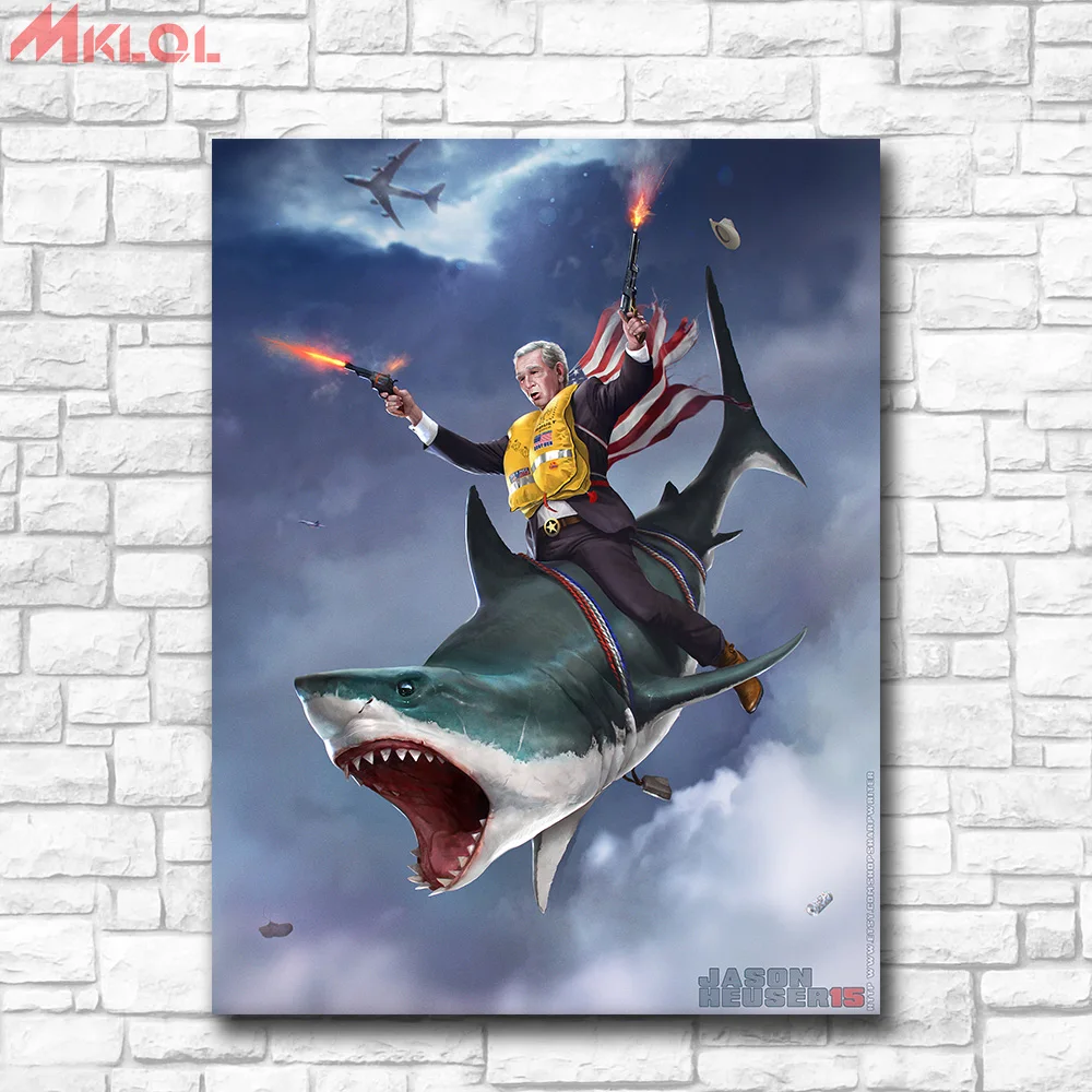 Arte da parede george_dubya_bush arte abstrata pintura a óleo para sala ...