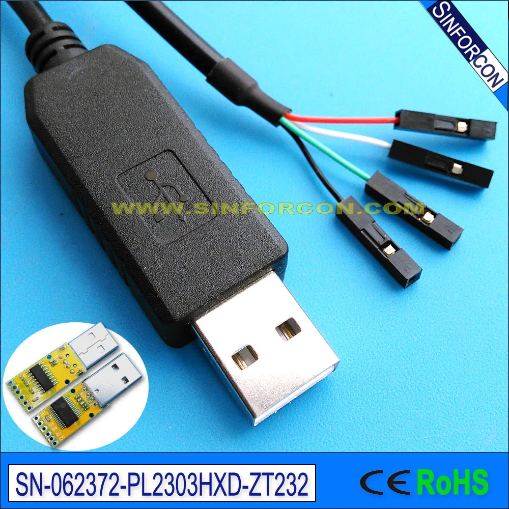 Prol-fico-Puerto-USB-a-Serial-Comm-USB-RS232-WE-Dupon-2-54mm-4P-Cable ...