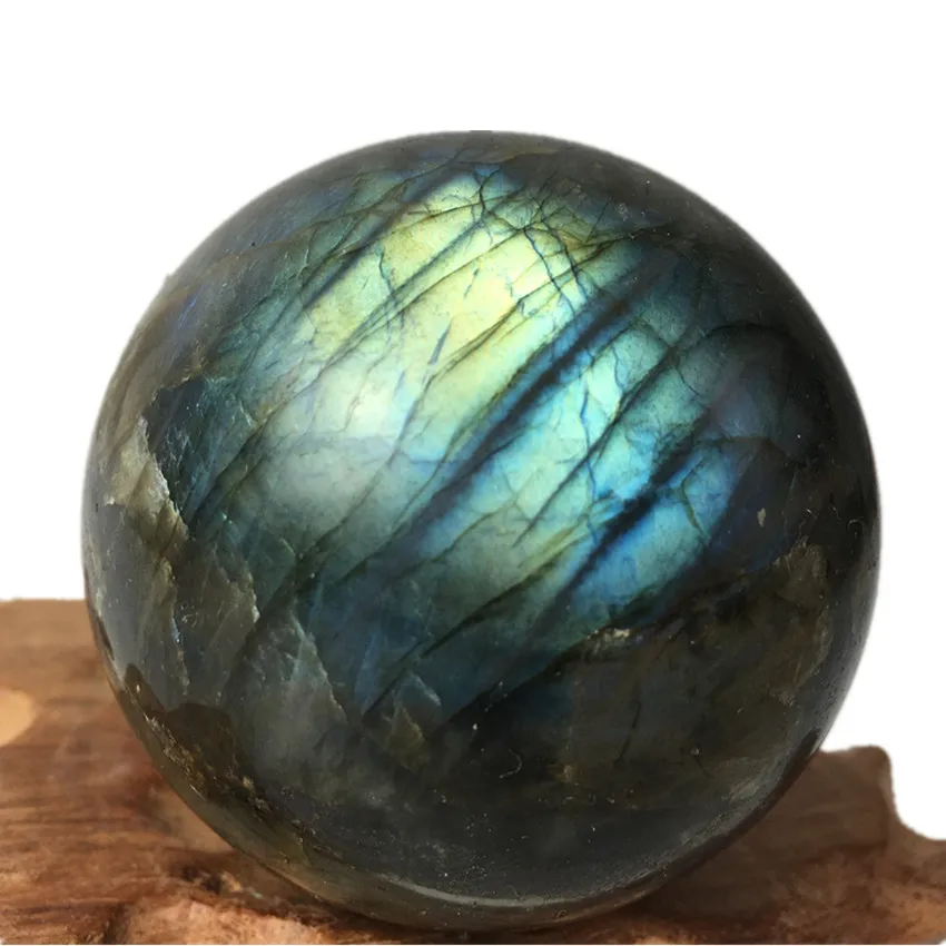350-400g-6cm-Natural-polished-Labradorite-Quartz-Crystal-Sphere-reiki ...