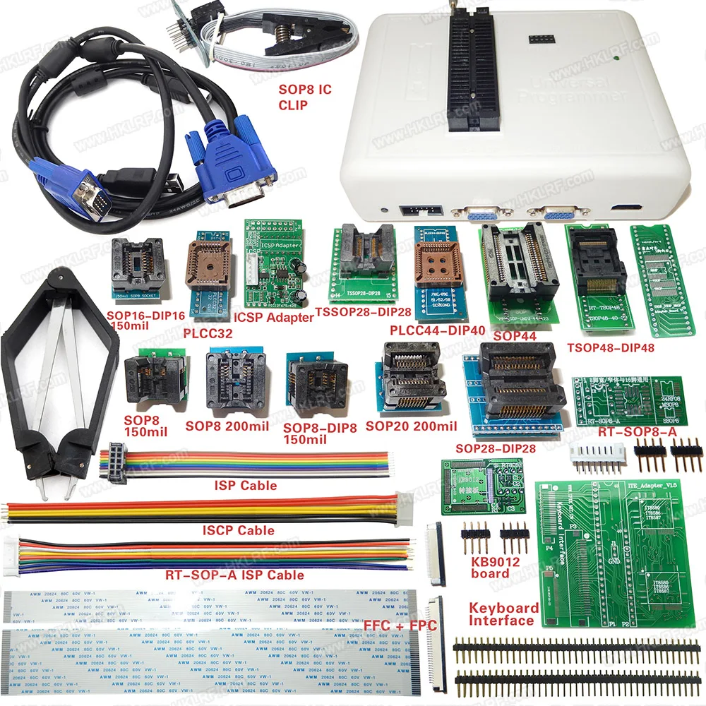 Rt809h Emmc Nand Flash Programmer 21 Adapters With Cables Emmc Nand In Integrated Circuits From