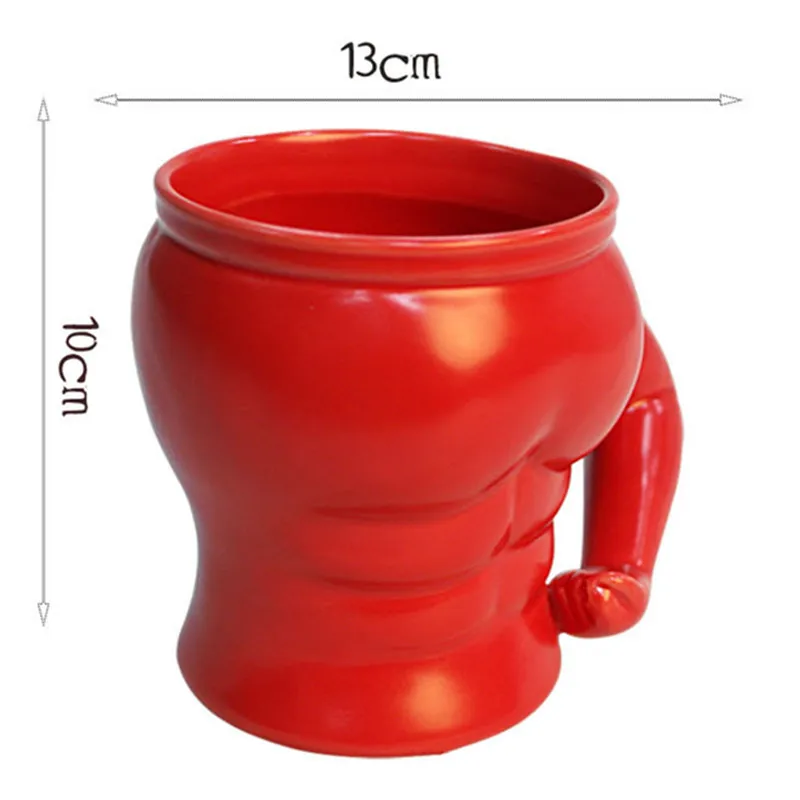 Creative-muscle-mug-Red-color-300-400ml-gift-box-packing-ceramic-Muscle-cup