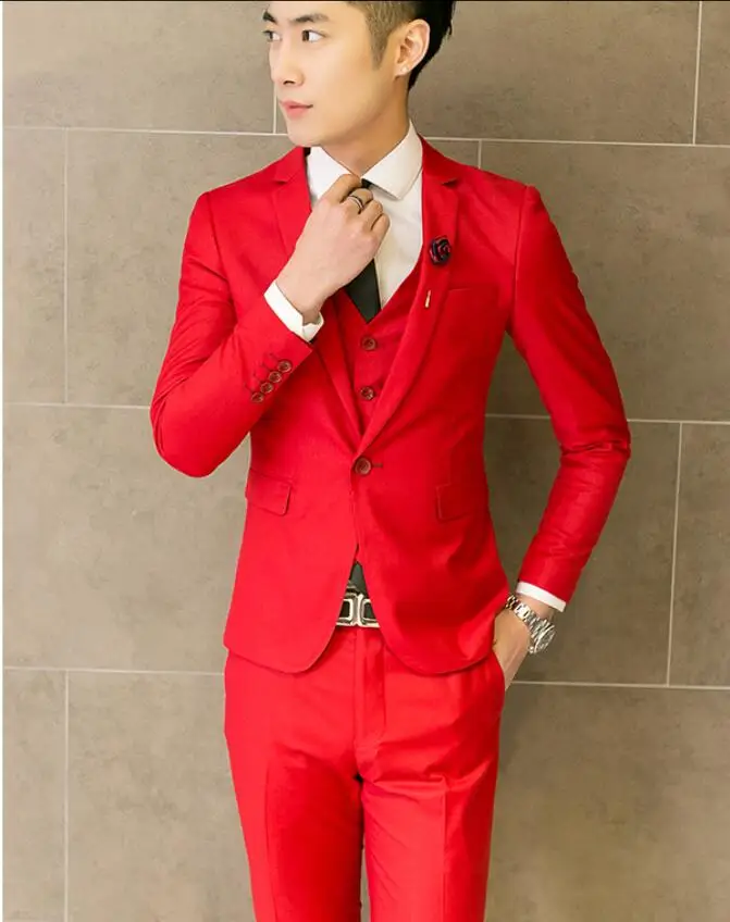 Aliexpress.com : Buy The Wedding Suits Male Slim Red Formal Dress ...