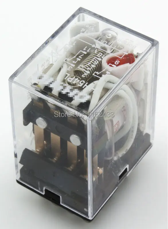 HH54PL AC 220V electromagnetic relay With LED indicator HH54P MY4 series 220VAC HH54P L MY4NJ-in ...