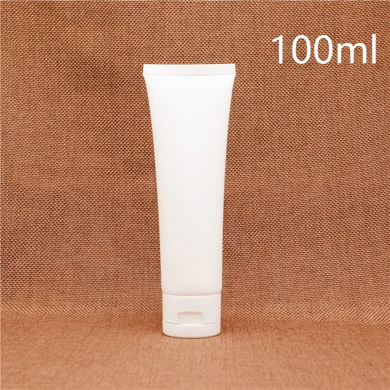 100ml White Plastic Cosmetic Water Container Flip Cap Refillable Facial ...