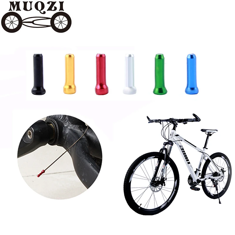 브레이크 와이어 엔드 캡 케이블 부품 알루미늄 Mtb 자전거 자전거 라인 코어 캡 커버 기어 시프트 브레이크 10 개