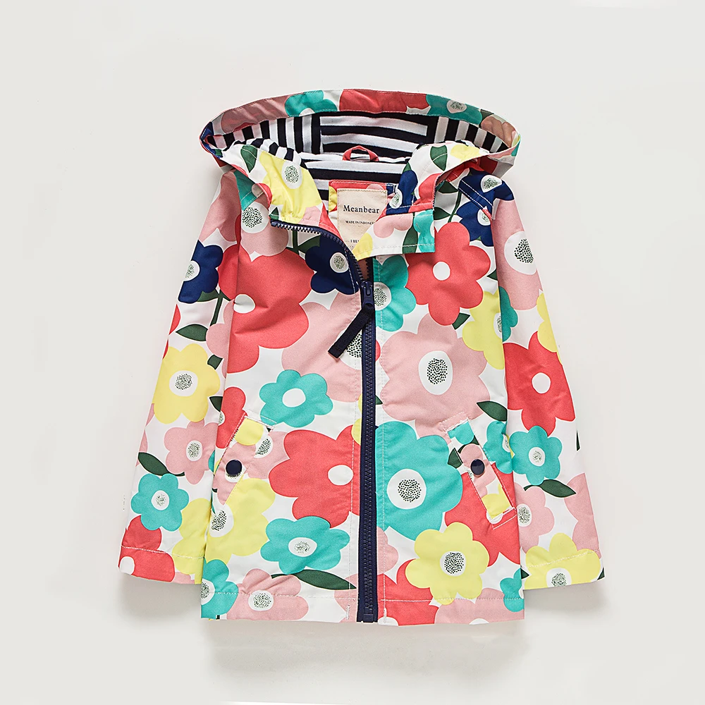 M02 Spring Autumn Fashion Big Flowers Thin Coat Child Thin Padded ...