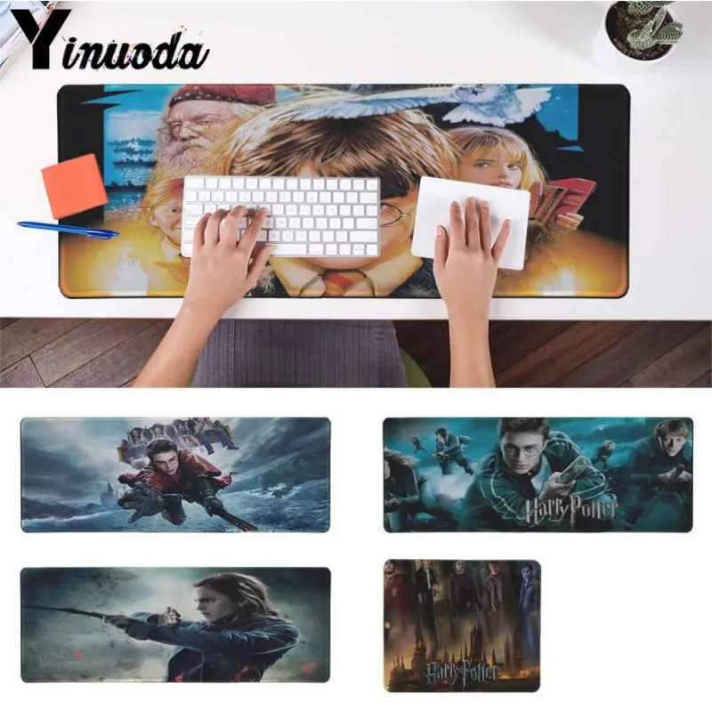 Yinuoda High Quality Harry Potter Diy Design Pattern Game Mousepad Big Gaming Mouse Mat Lockedge