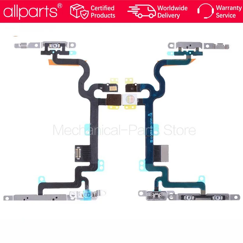 with Microphone Power Volume Button Flex Cable For iPhone 7 iPhone7 7th ...