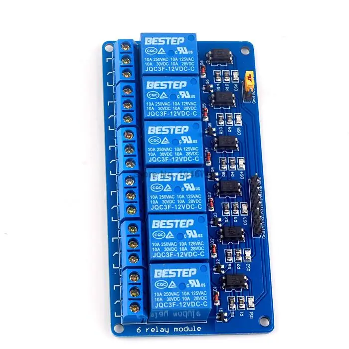 Aliexpress.com : Buy 5PCS 6 Channel 12V Relay Module Relay Expansion ...