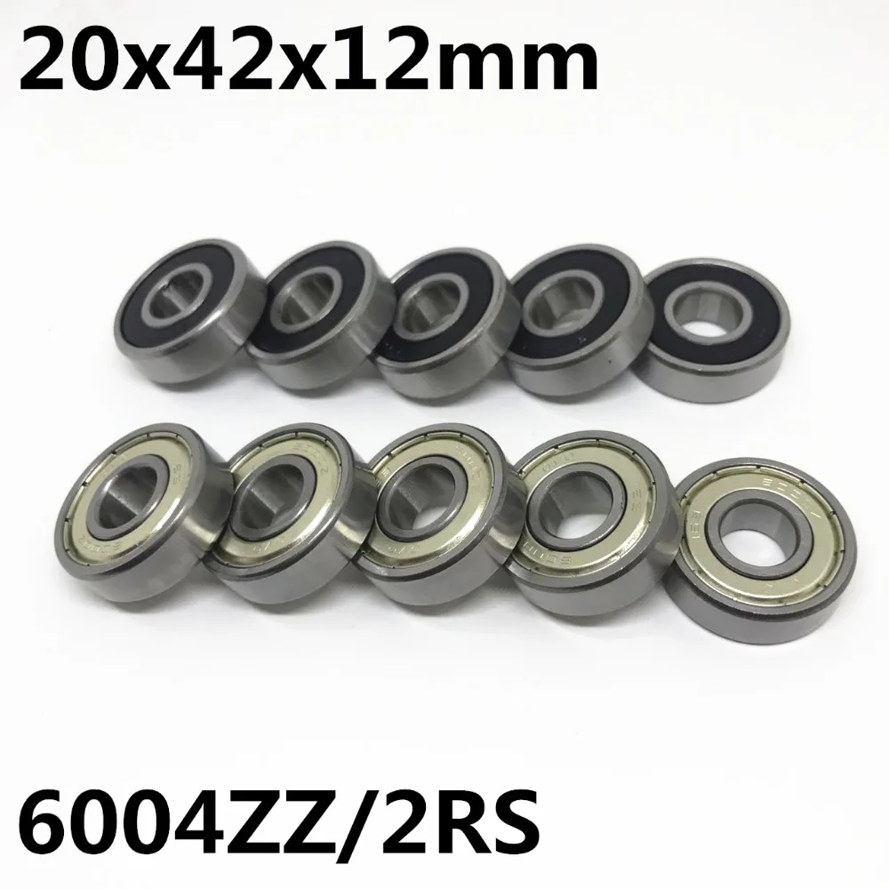 2Pcs 6004ZZ 6004-2RS ball bearing 20x42x12mm deep groove ball bearing ...