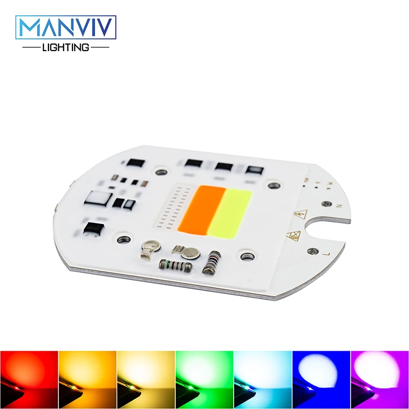 LED RGB COB Chip Colorful Light 30W 220 230V Smart IC LED Chip Bead For ...