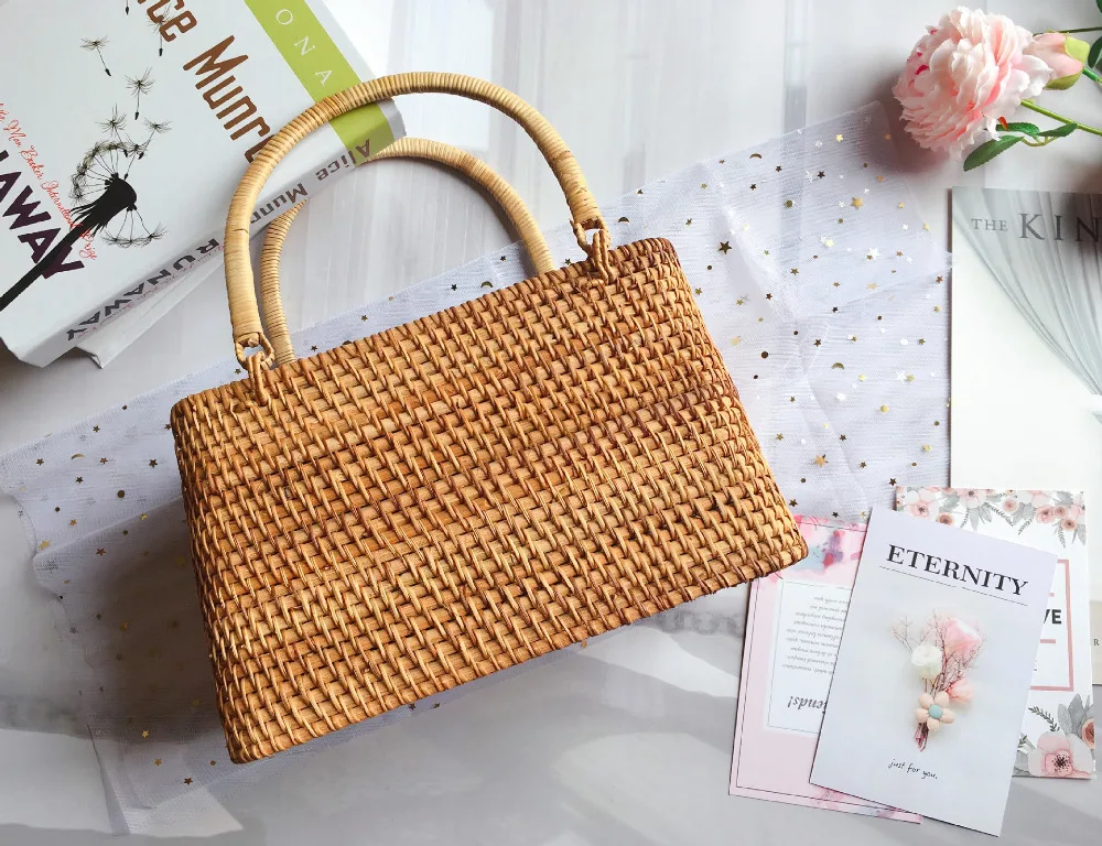 Dropshipping 2018 Women Rattan Bags Summer Beach Bag for Women Handmade ...