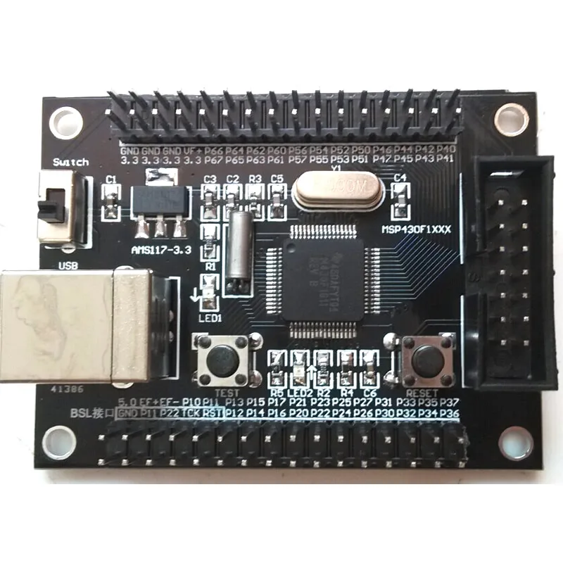MSP430F1611 minimum system board development board with simulator ...
