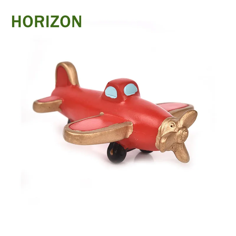 New Arrival Mini Red Resin Airplane Aircraft Figurines Gift For Kids ...