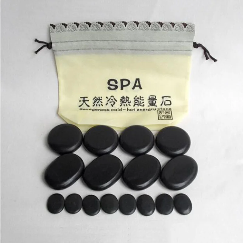 16pcs Set Massage Stones Massage Natural Energy Massage Stone Set Hot
