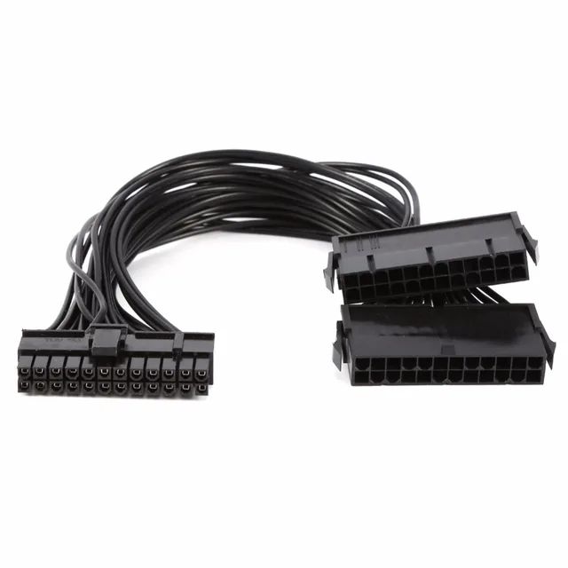 24Pin Mining Dual PSU Adapter ATX Power Supply Cable Connector for ...