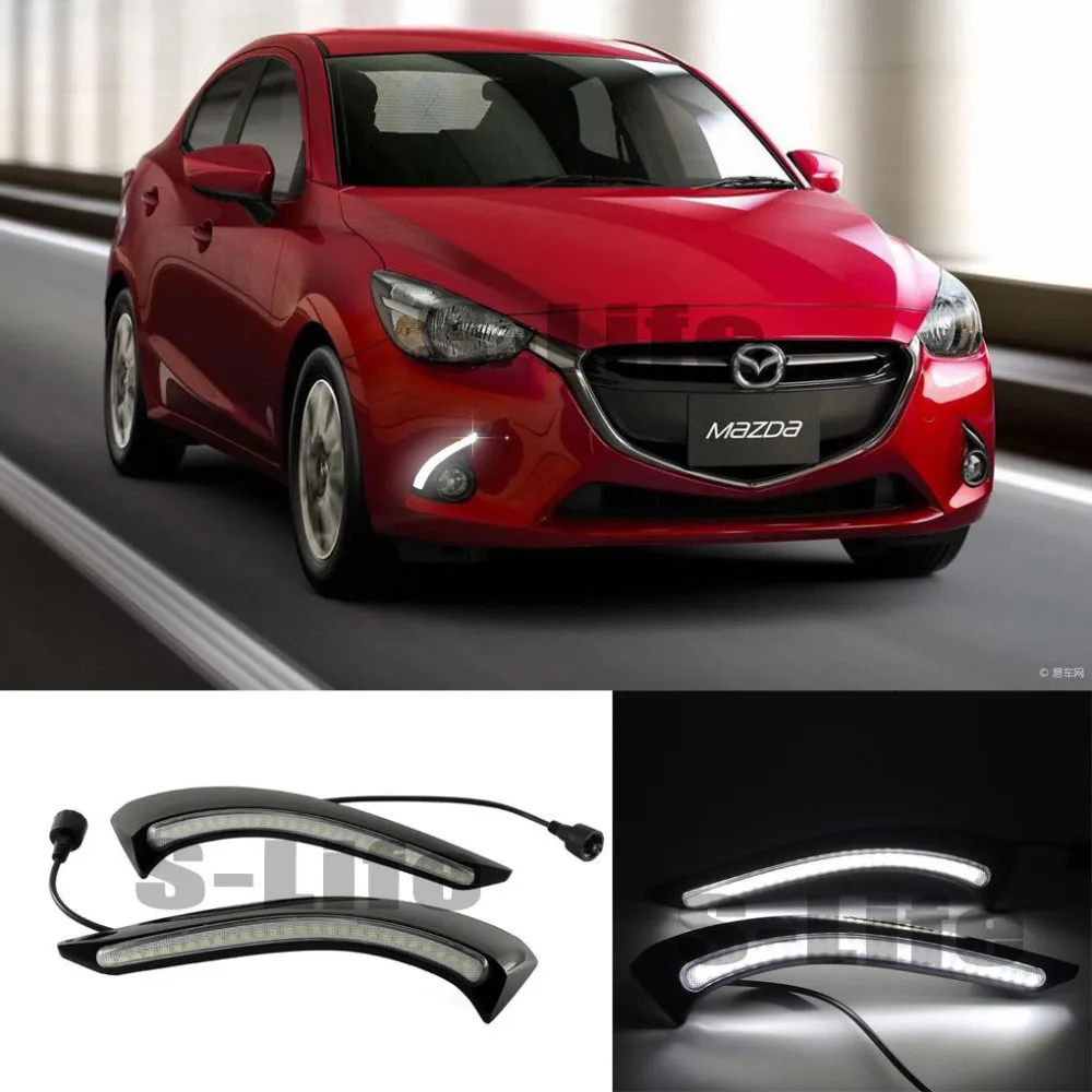 VOOR Mazda 2 Wit Licht Dagrijverlichting Drl Fog Rijden Lampen 2015 ...