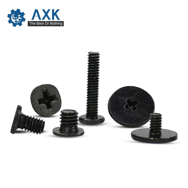 Phillips Machine Screw Wafer Head Steel Black 500pcs/lot M3*4/5 ...
