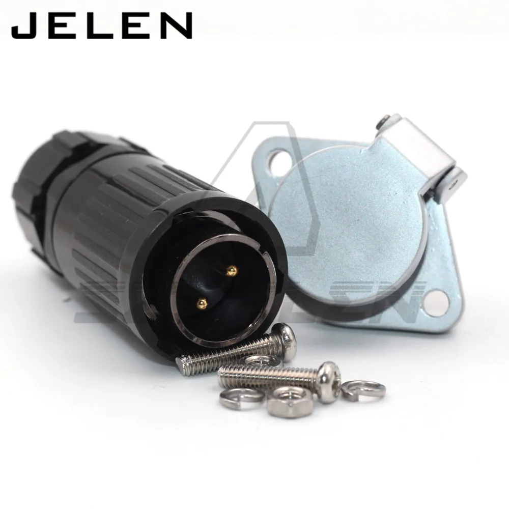 HE20 waterproof plug and socket 2 3 4 5 6 7 8 9 10 12pin Panel mount ...