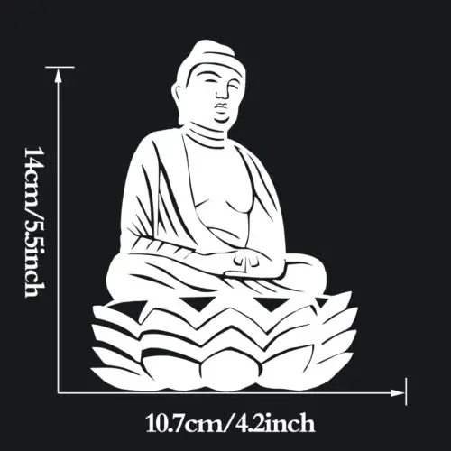 Sitting Buddha Buddhist Meditate Bumper Car Auto Window Vinyl Decal ...