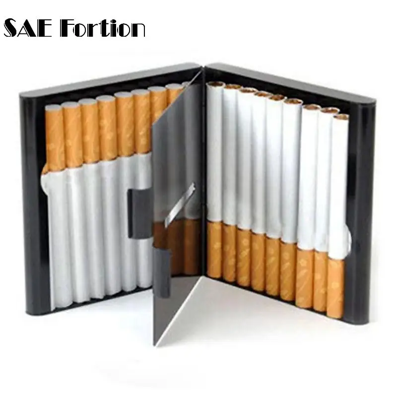 Aluminum Cigarette Case Storage for 20 Cigarettes Holder Double Side ...