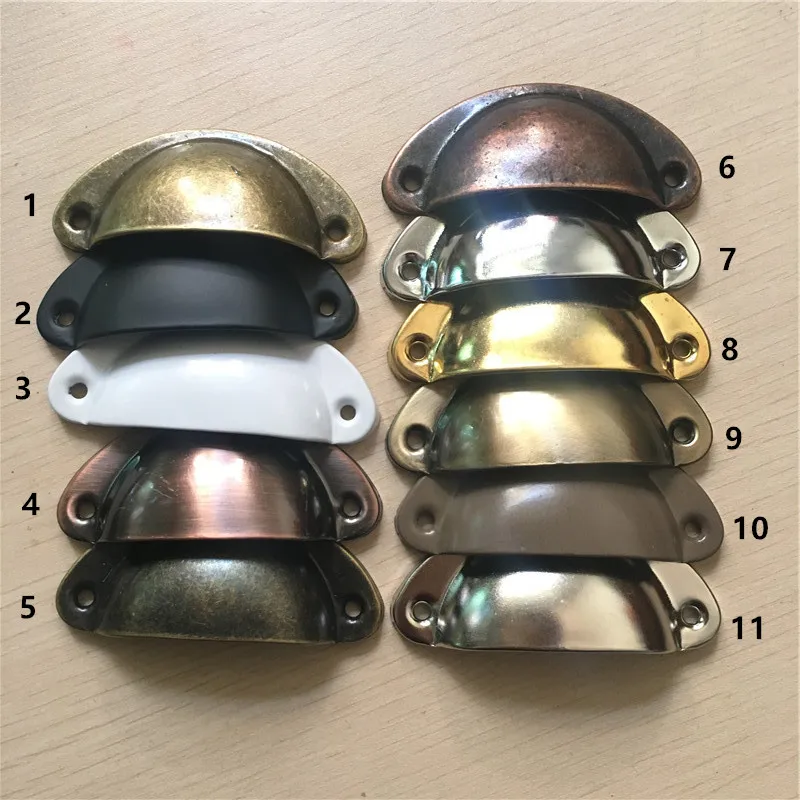 1PC Vintage Iron Kitchen Drawer Cabinet Door Handle Shell Handle ...