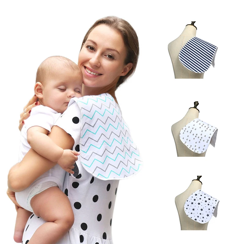 Babadores para bebês de 100% algodão, conjunto de 3 camadas de tecido ...