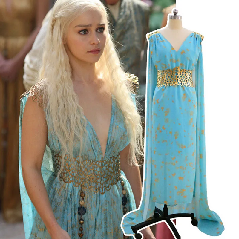 Daenerys Targaryen Costume Mhysa Khaleesi Dresses Women Adult Game Of