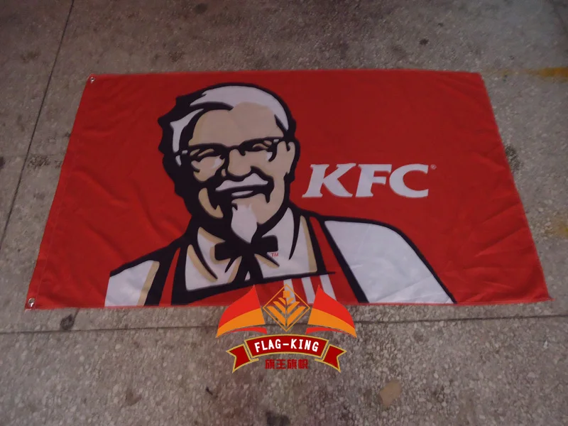 KFC ธง,KFC แบนเนอร์,90*150ซม.โพลีเอสเตอร์ Flagking ยี่ห้อธง|brand flag ...