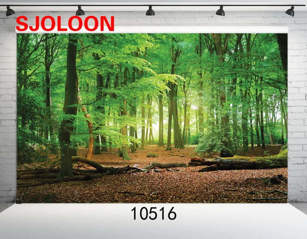 SJOLOON forest vinyl photography background summer photography backdrop ...