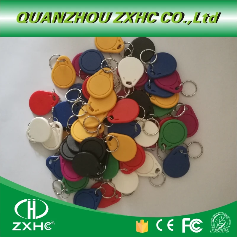 (100pcs) 13.56 Mhz Rfid M1 S50 Uid Changeable Card Tag Keyfob Iso14443a ...