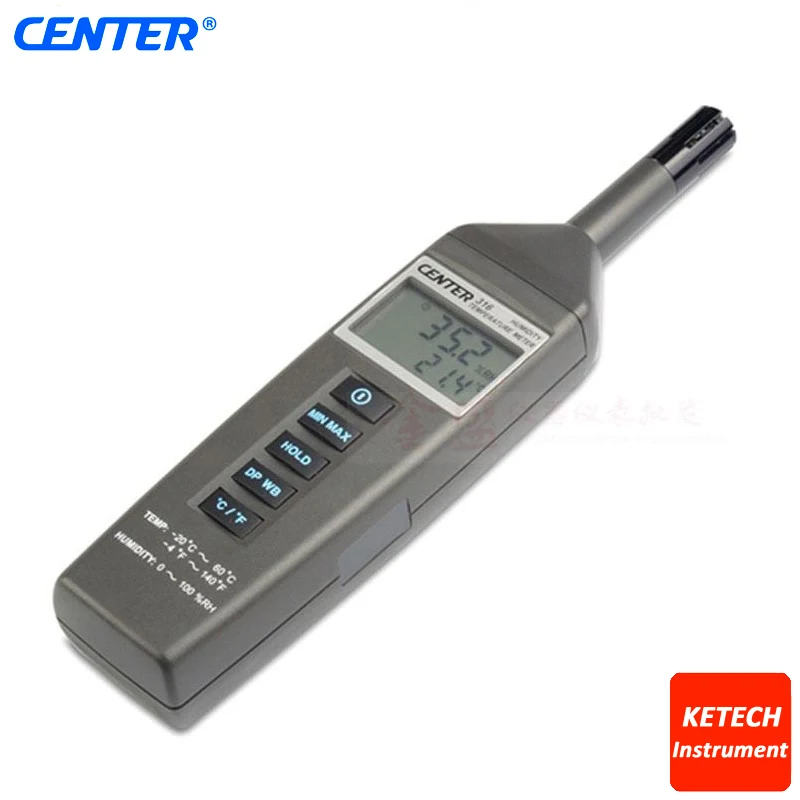 Digital Portable Temperature And Humidity Tester Center316 - Moisture ...