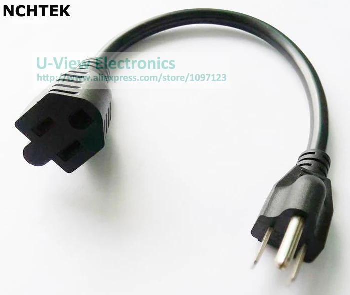 NCHTEK Nema Power Adapter Cord,USA Nema 5 15 Plug to 5 15R Socket ...