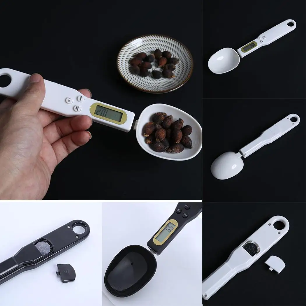 500g/0.1g Digital LCD Kitchen Electronic Spoon Mini CR2032 Button ...