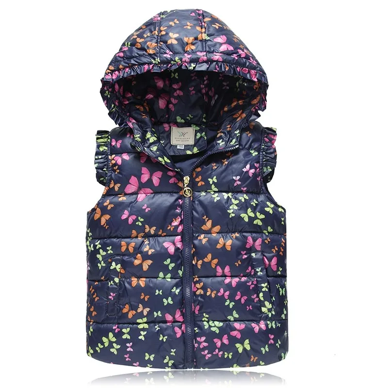 Winter Hooded Vests for Girls Outerwear Coats Thick Girls Vest Kids Jackets Baby Girl Warm ...