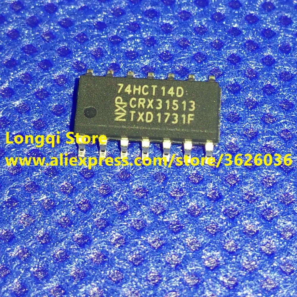 10PCS 74HCT14D 74HCT14 HCT14 SOIC 14 SOP 14 Hex inverting Schmitt ...