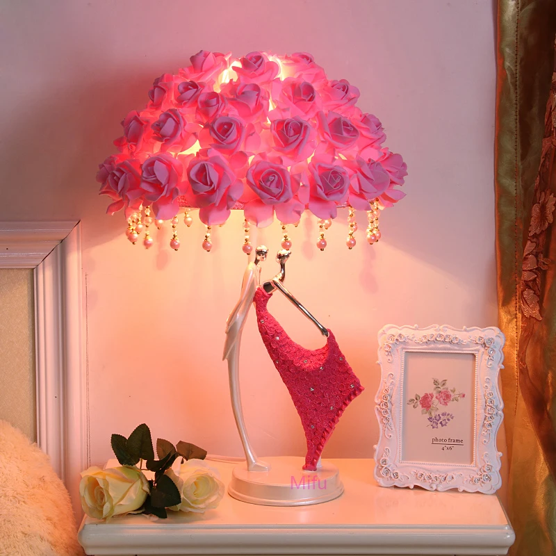 Romantic-Wedding-Gift-Table-Lamps-Rose-Wedding-Room-Decoration-Lighting ...