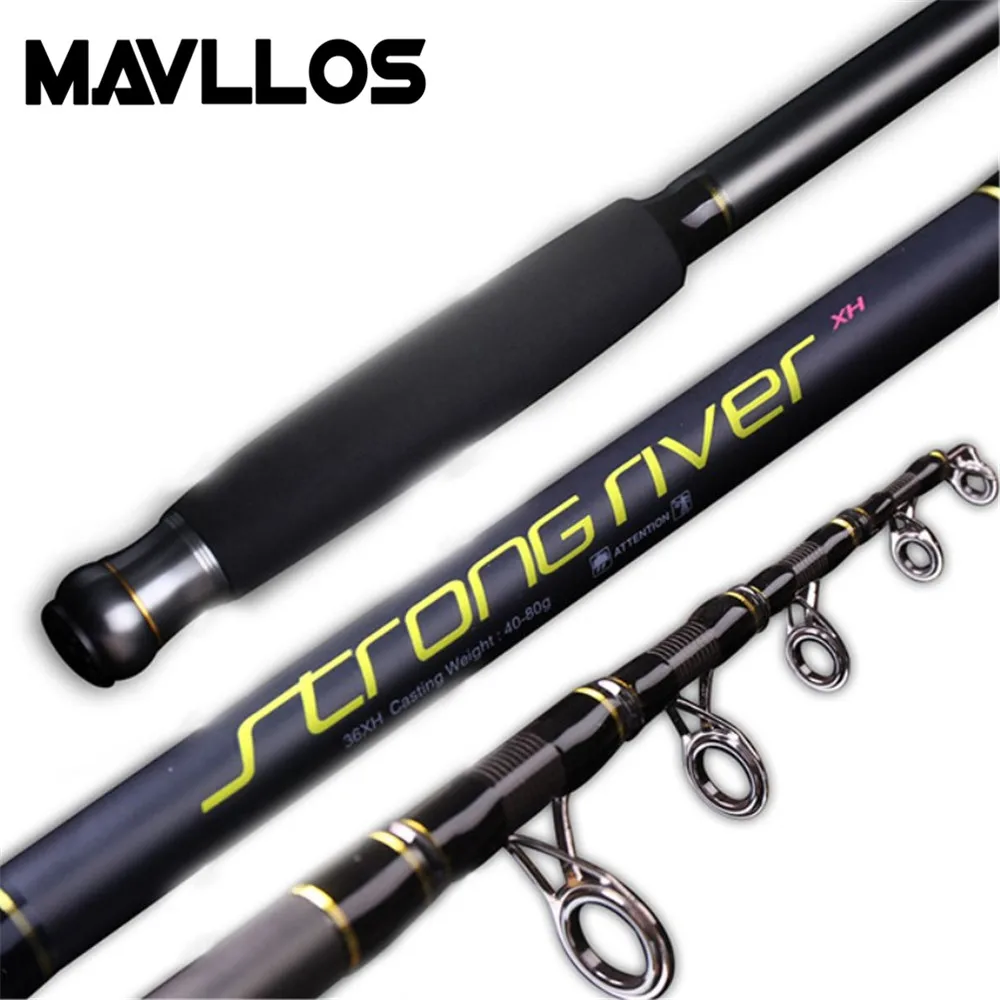 Mavllos Carbon Rock Fishing Rod 2.7m 3.0m 3.3m 3.6m Lure Weight 10-80g ...