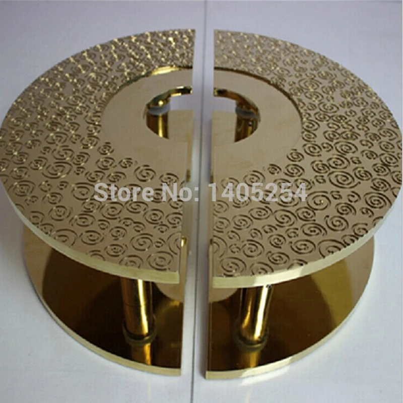 Brass/aluminum/stainless steel door Handles Gold Color Round Handles ...