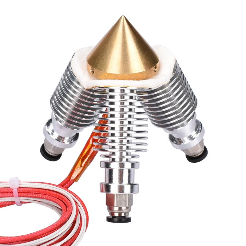 Diamond 3D Printer Extruder Reprap Hotend 3D V6 heatsink 3 IN 1 OUT ...