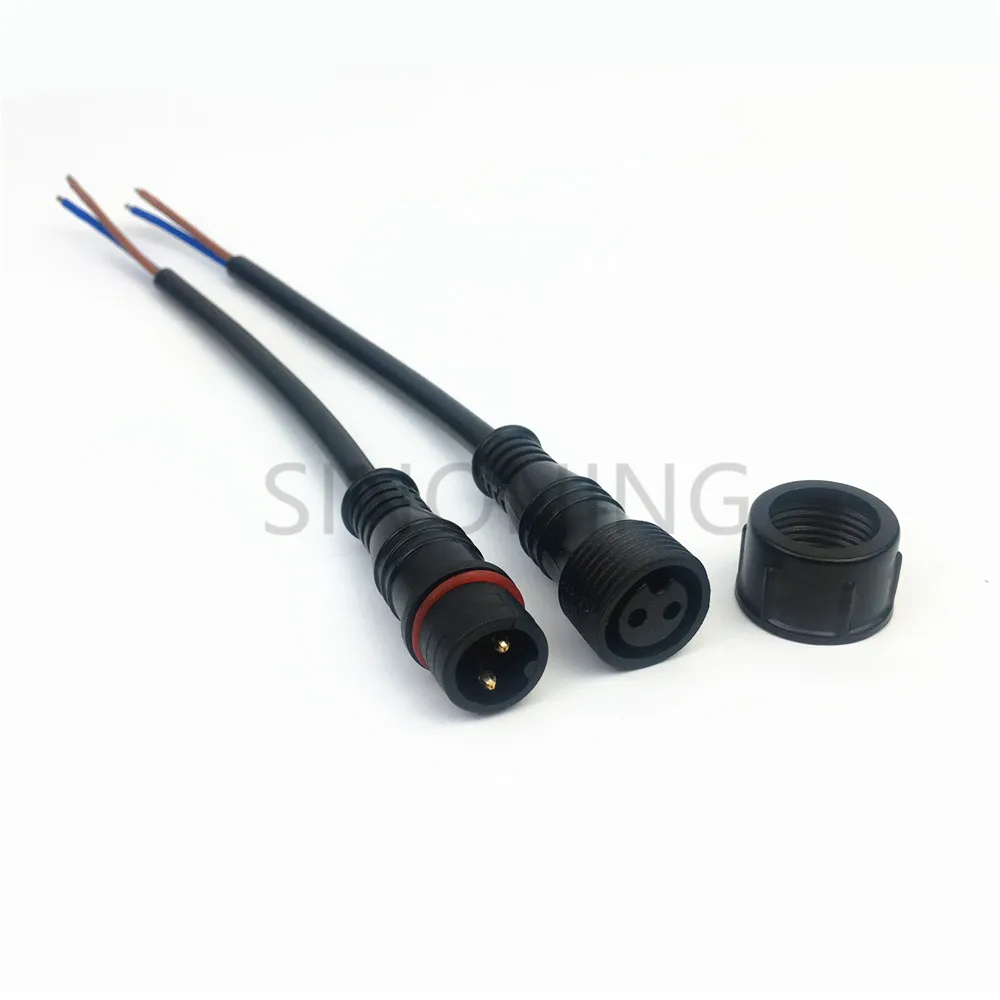 Waterproof plug male and female docking LED lamp 2 core 3 core 4 core ...