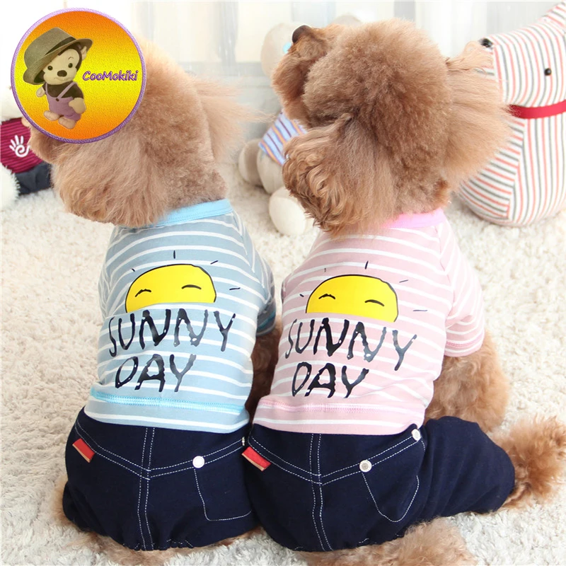 New Arrivals XS XXL Striped Pet Overalls Clothes Dog Jumpsuit Pants ...