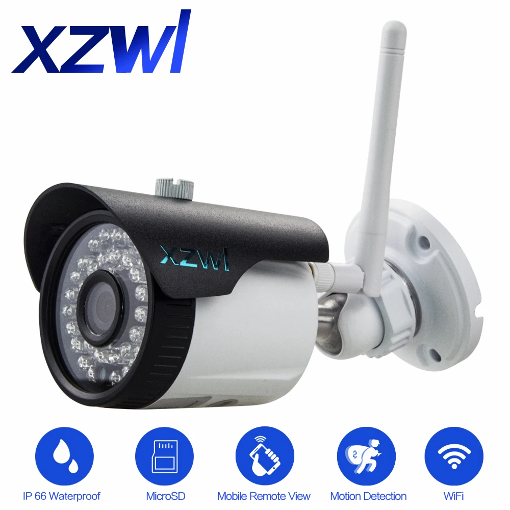 Outdoor Waterproof Wifi IP Camera 1280X720P HD 1.0mp Wireless P2P 3 dB ...