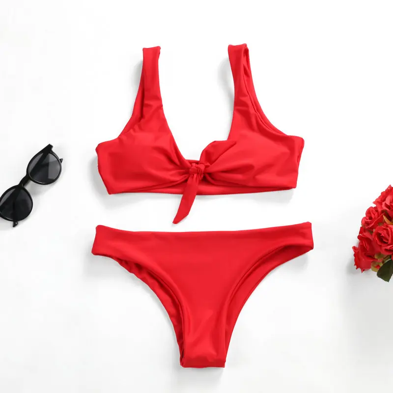 Woman bowknot Bikini set Female Bather Swimsuit 2019 Sexy Brazilian ...