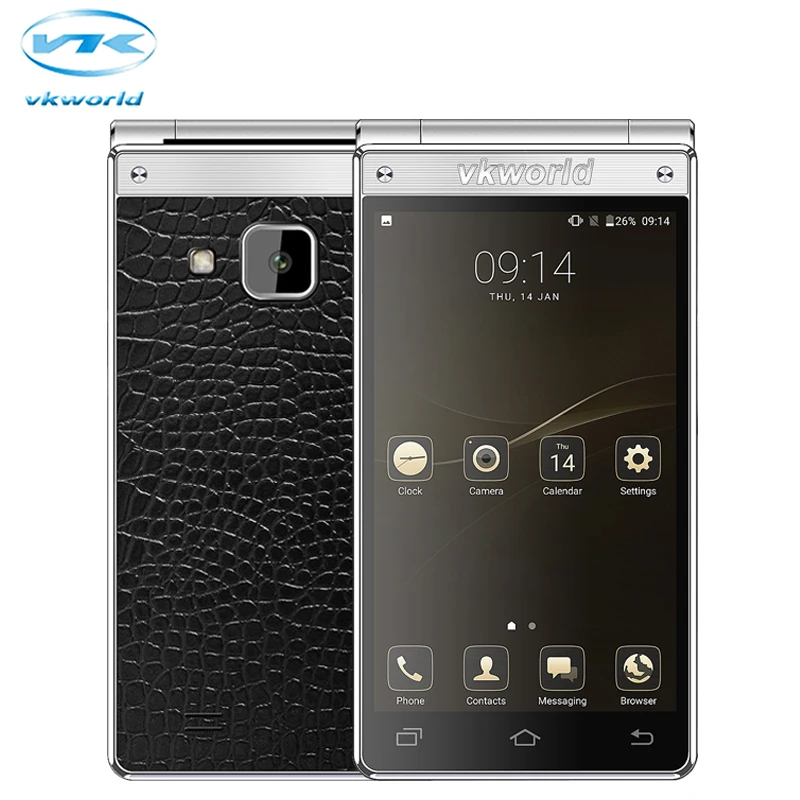 Original Vkworld T2 Plus Flip Dual Screen Mobile Phone 4.2inch 3gb Ram ...