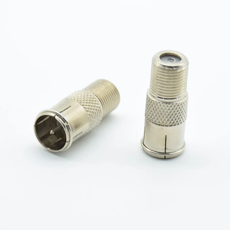 5pcs F female Plug to PAL Female Jack Straight RF coaxial adapter F ...