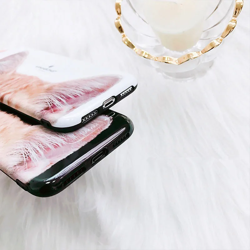 JiBan For iphone X Cute Funny Cartoon Cat Ear Case Fashion Love Animal ...