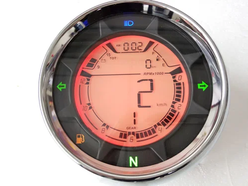 Universal Round Liquid Crystal Instrument With Bracket Motorcycle ...