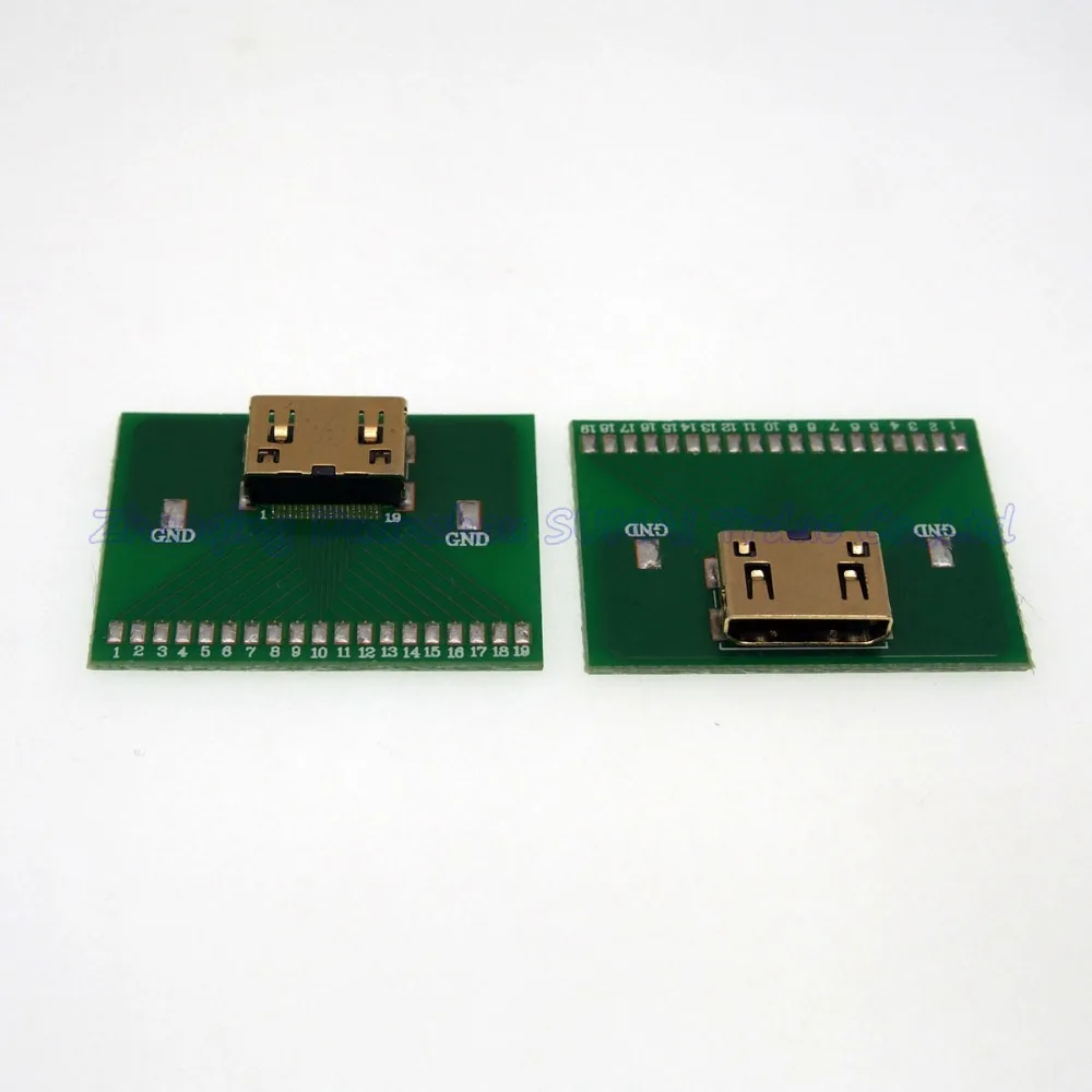 Mini Hdmi C Type With Pcb Board Test Female Socket Connector - Audio ...